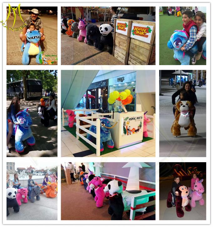 Hansel ride on furry animal kids rides stuffed animal ride electric
