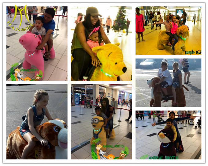 Hansel coin operated battery car walking robot ride plush toy ride