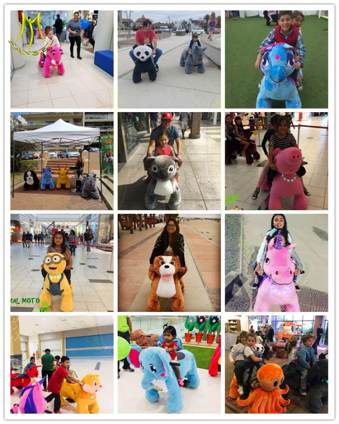 Hansel plush rocking horse motorized plush riding animals with music