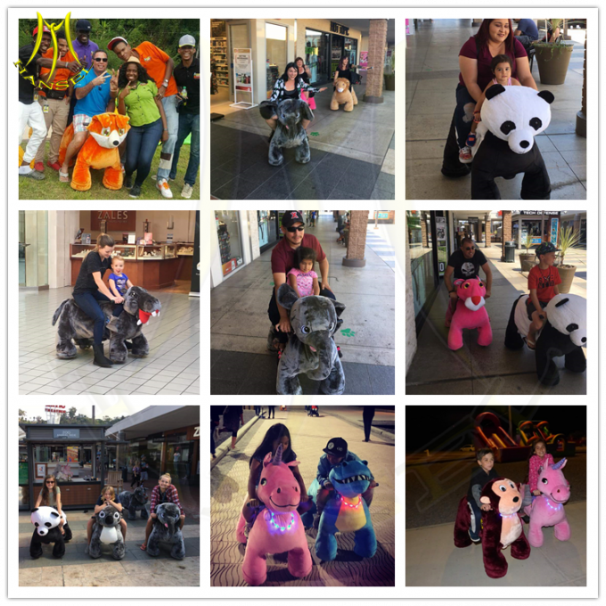 Hansel shopping mall motorized plush riding animals adult can ridee on ...