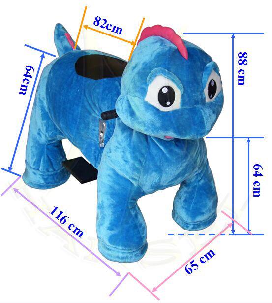 Hansel unicorn motorized plush animal toy horse on wheels for kids