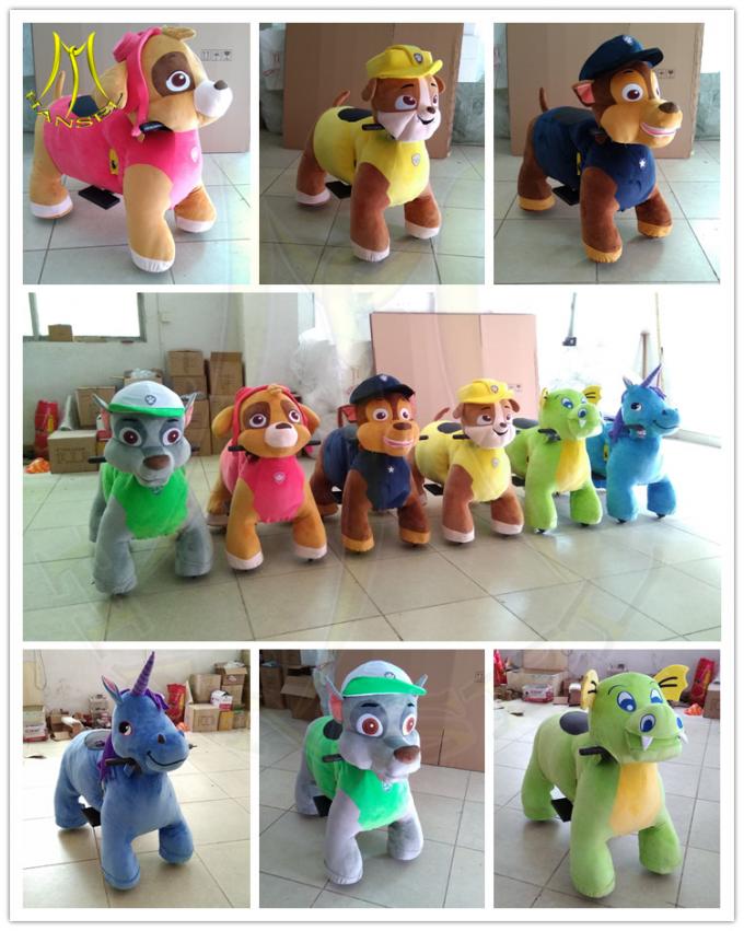Hansel battery operated kids plush electric animal scooter for mall