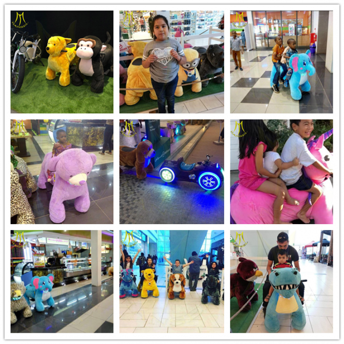 Hansel indoor playground battery operated ride on plush motorized animals