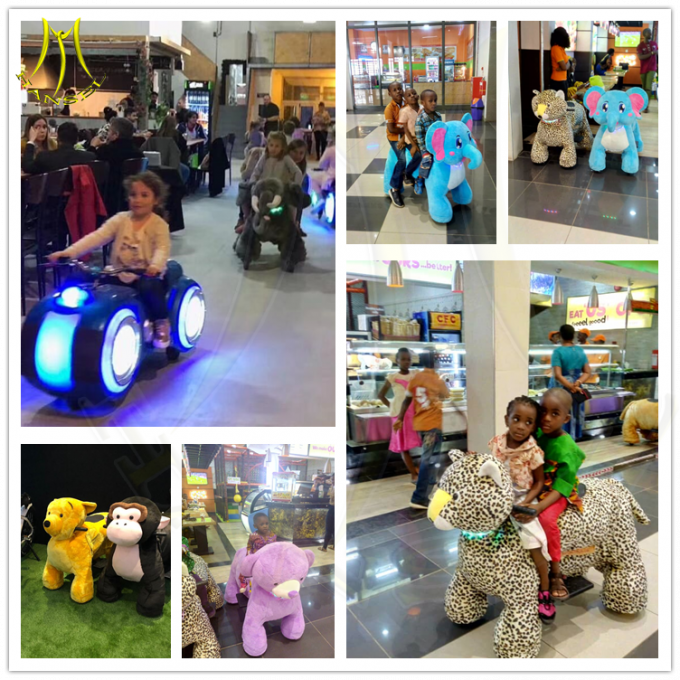 Hansel indoor mall plush walking horse toy unicorn motorized animal car