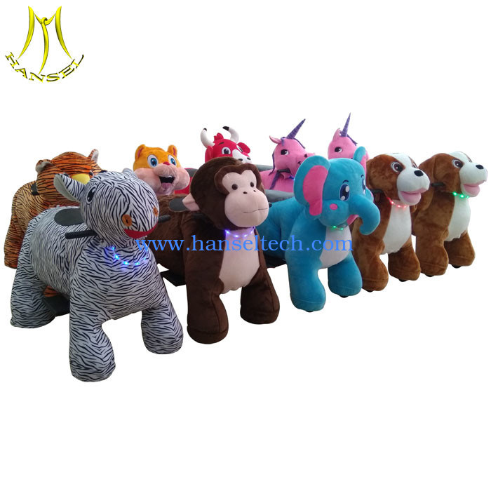 Hansel plush animal kiddie ride indoor and outdoor plush motorized animals