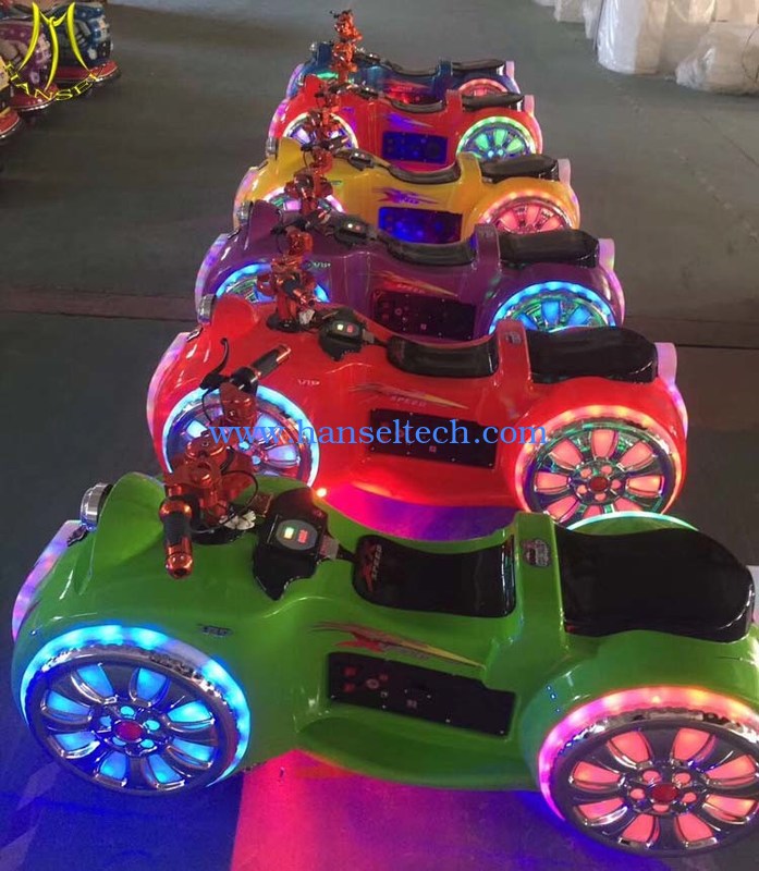 Hansel outdoor plastic battery powered motorbike amusement park rides ...