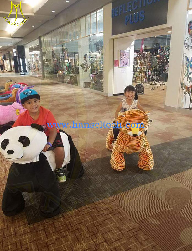 Hansel hot shopping mall kids and adult safari animal motorized ride ...